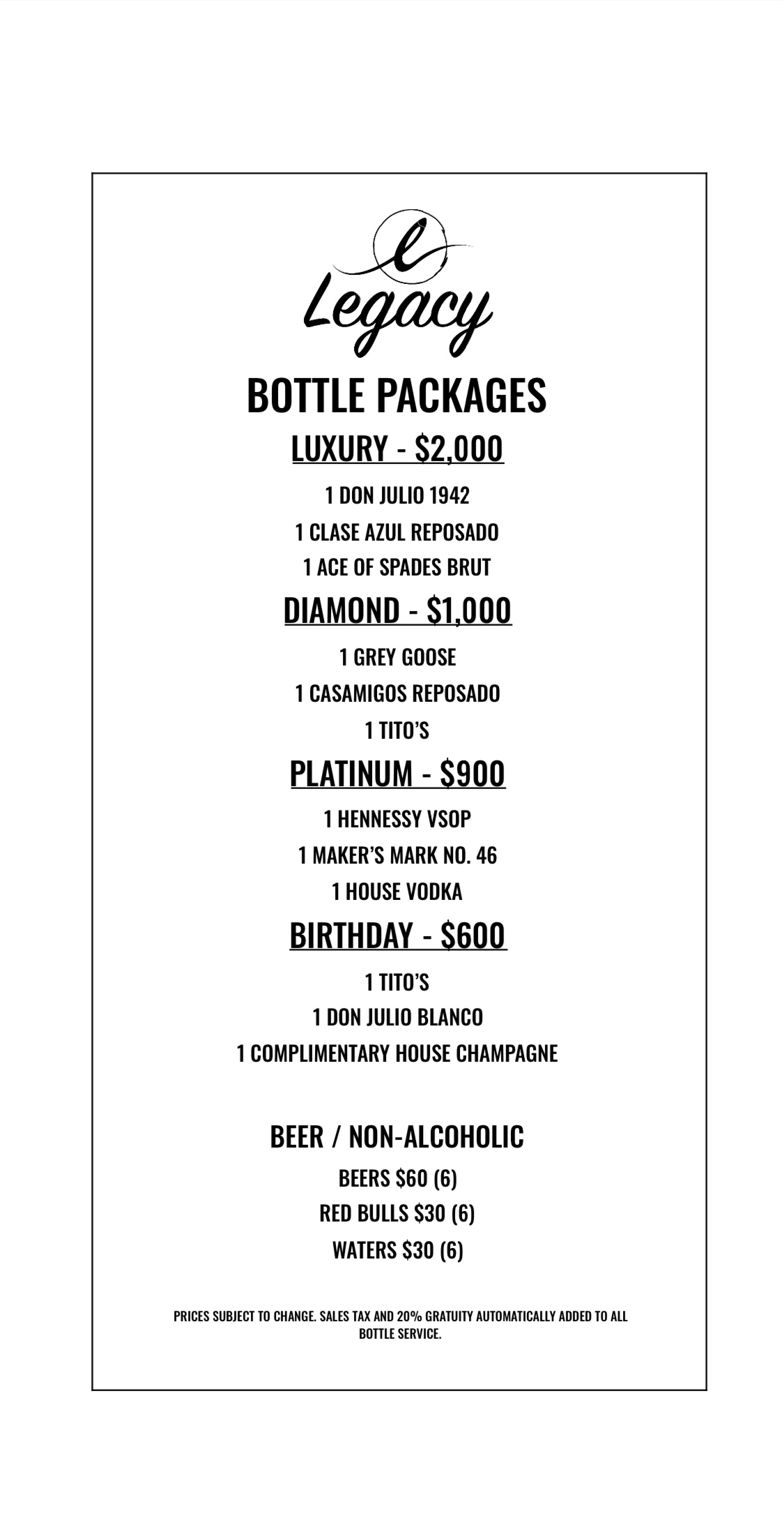 Legacy Bottle Service & VIP Table Reservations - Orange County ...